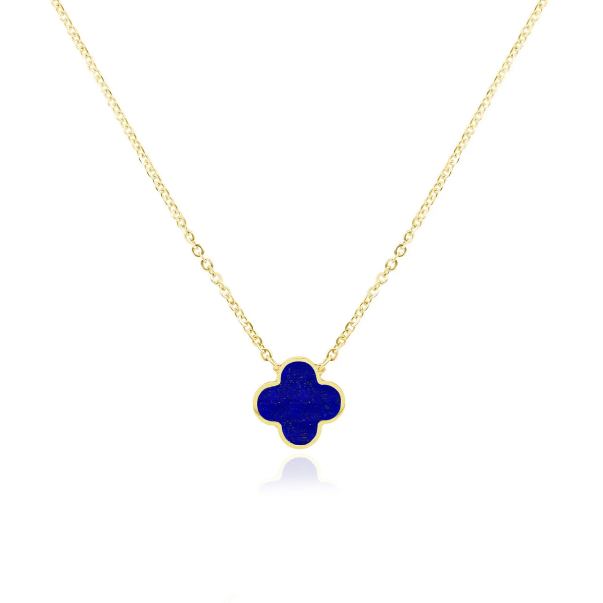 Small Lapis Single Clover Necklace – The Lovery