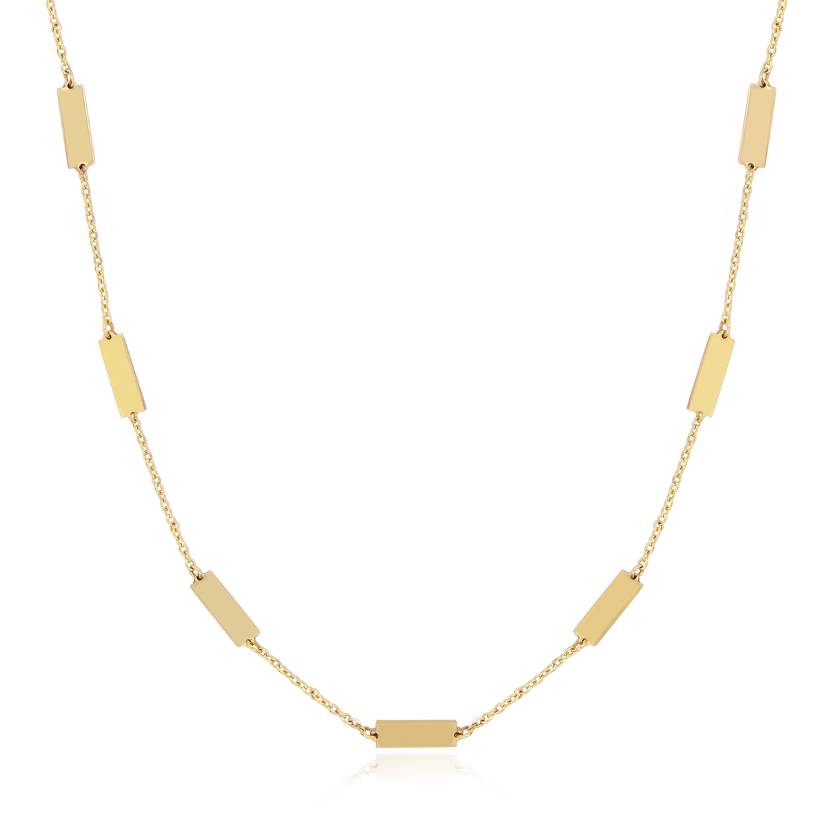 Gold Bar Chain Necklace – The Lovery