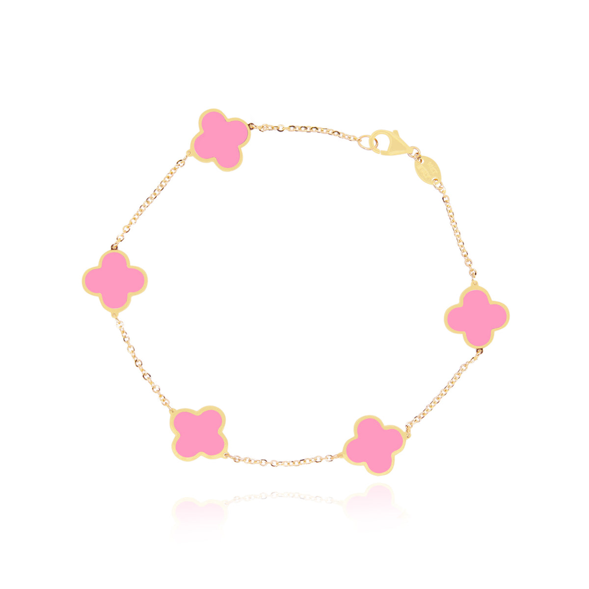 Small Bubblegum Pink Clover Bracelet – The Lovery